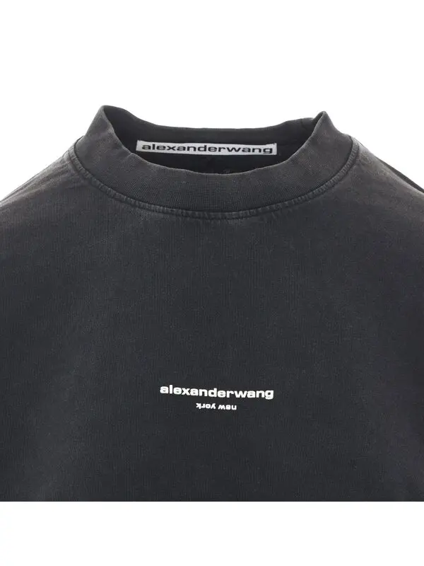 Alexander Wang Crewneck Long-sleeved T-shirt - Black