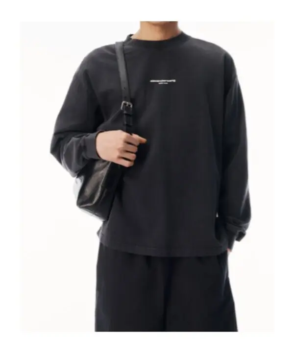 Alexander Wang Crewneck Long-sleeved T-shirt - Black