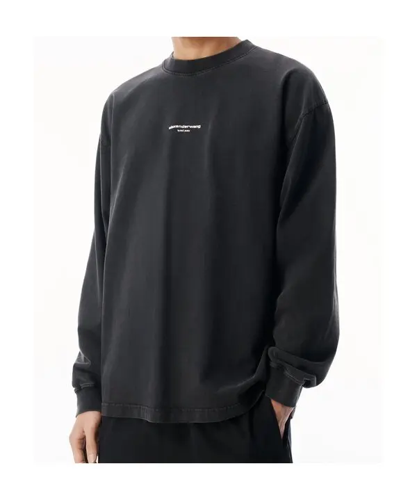Alexander Wang Crewneck Long-sleeved T-shirt - Black