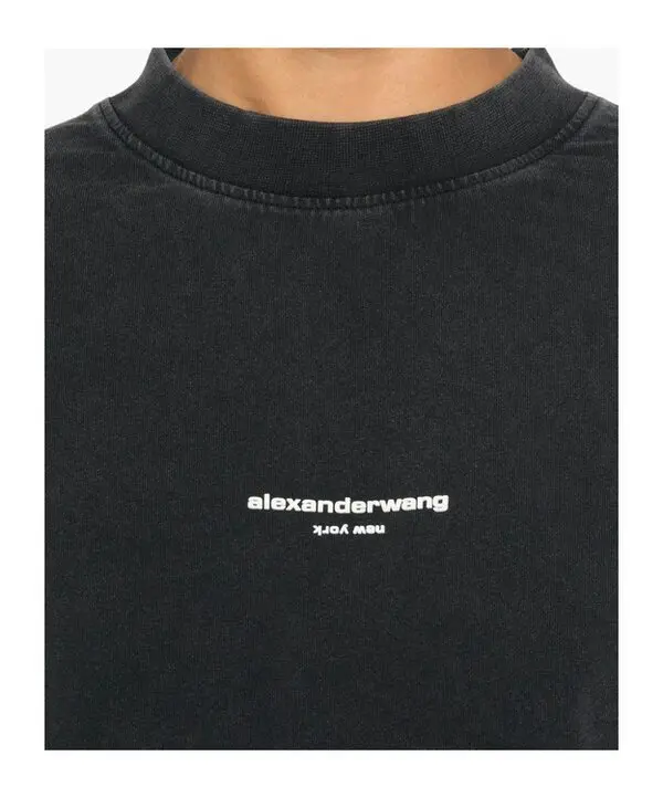 Alexander Wang Crewneck Long-sleeved T-shirt - Black