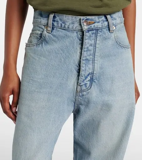 Balenciaga Frayed Tapered Jeans