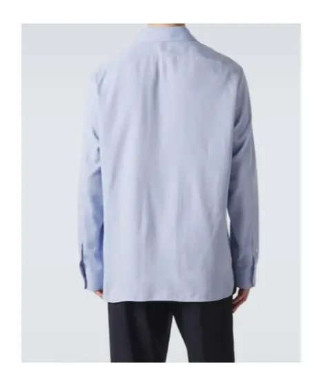 THE ROW Paxon Silk Poplin Jacquard Shirt