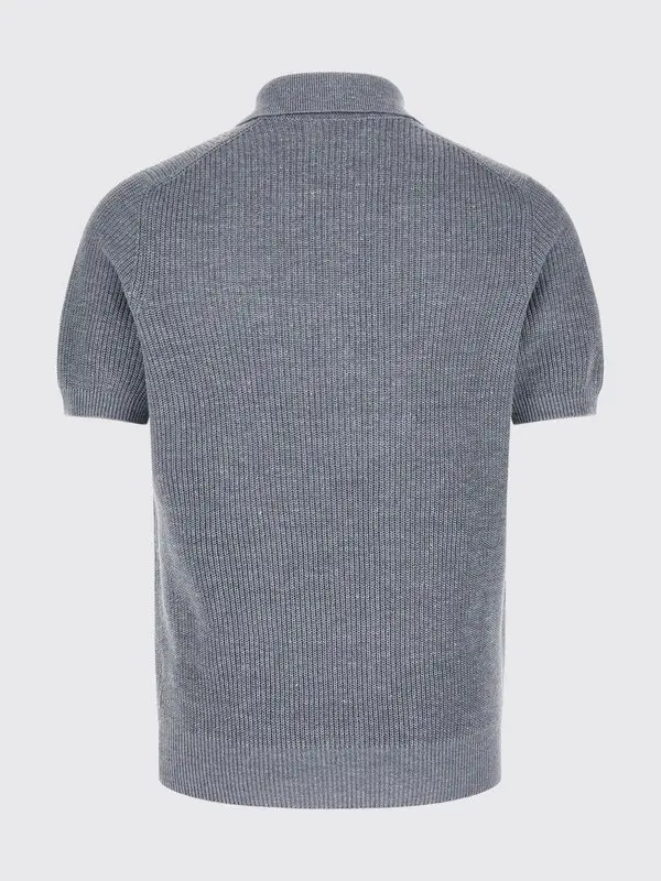 Brunello Cucinelli Short Sleeved Knitted Polo Shirt