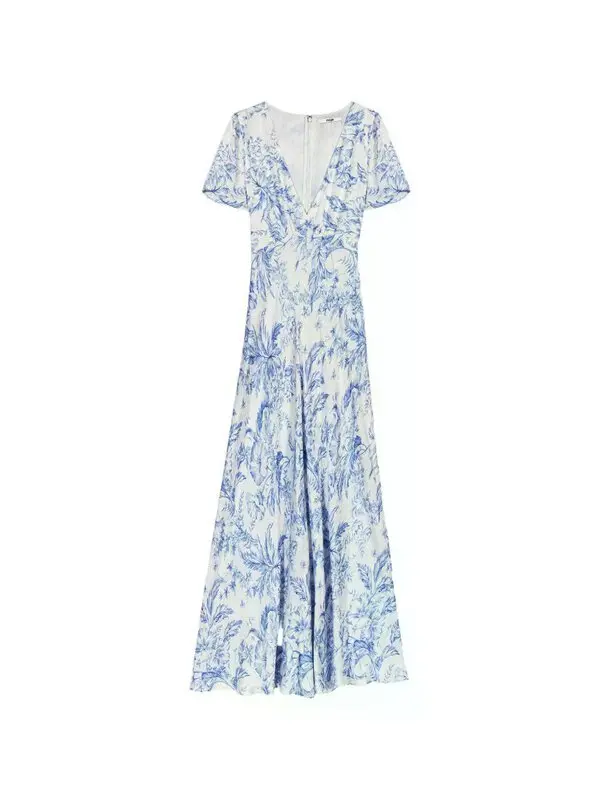 Maje Flowing Floral Print Maxi Dress