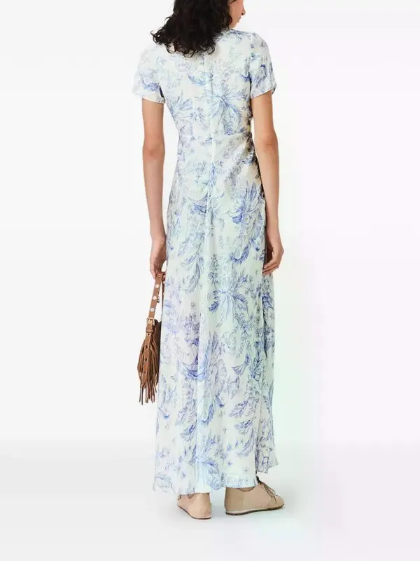 Maje Flowing Floral Print Maxi Dress