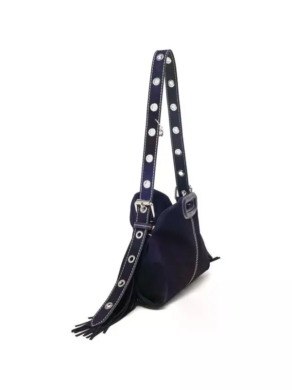 Maje Fringe Detail Tote Bag - Blue