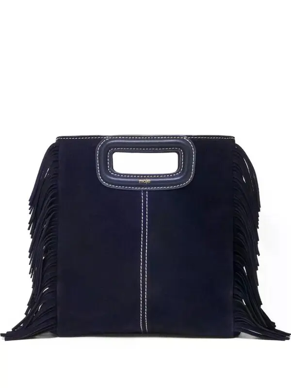 Maje Fringed Tote Bag - Blue