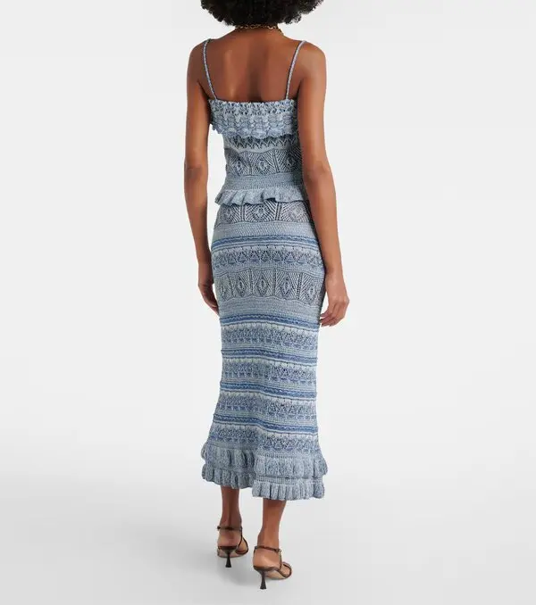 Etro Crochet Cotton Maxi Skirt
