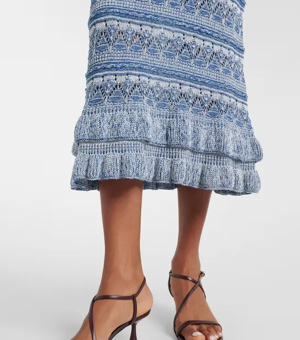 Etro Crochet Cotton Maxi Skirt