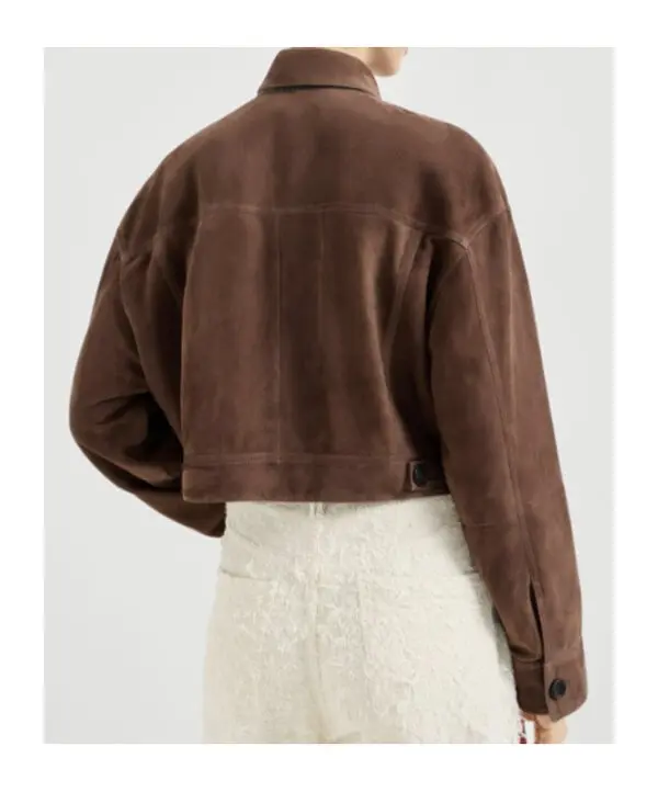 Brunello Cucinelli Couture Cropped Jacket - Brown