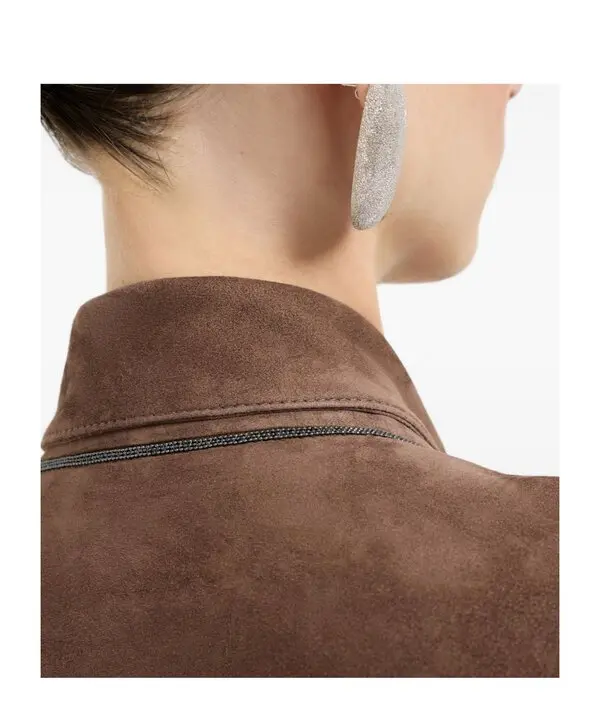 Brunello Cucinelli Couture Cropped Jacket - Brown