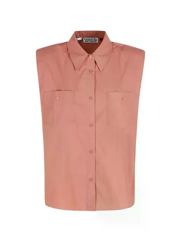 Essentiel Antwerp Sleeveless Shirt With Padded Shoulders