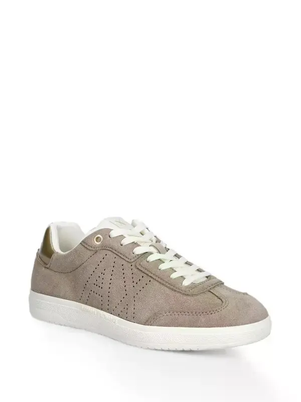 Armani Exchange Perforated Logo Sneakers - Neutrals