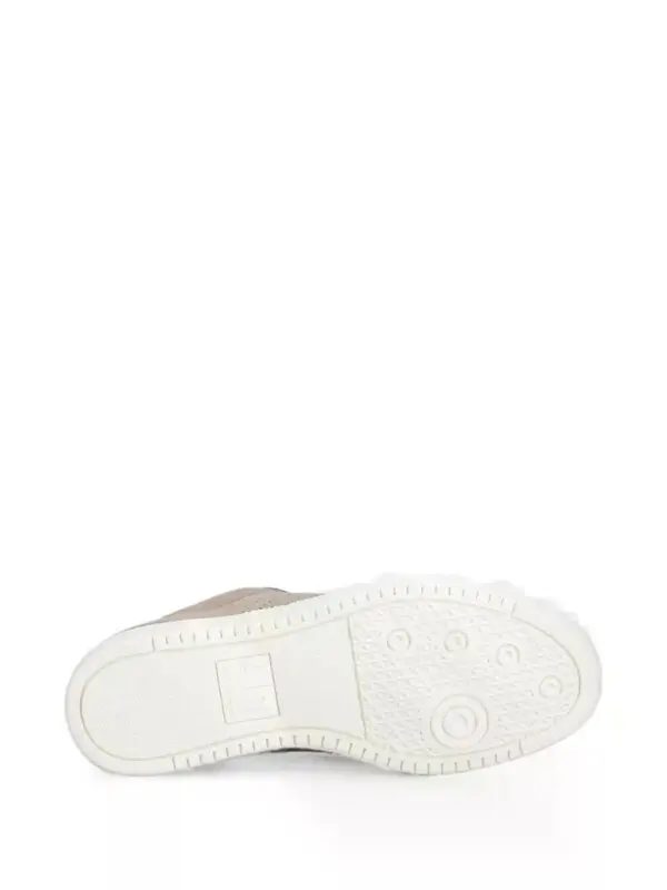 Armani Exchange Perforated Logo Sneakers - Neutrals