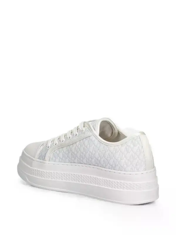 Armani Exchange Monogram-jacquard Platform Sneakers