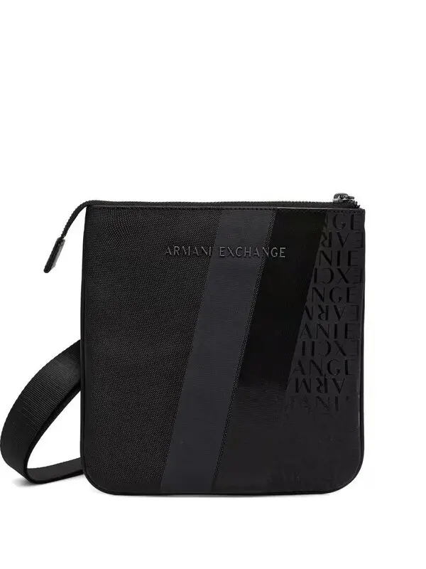 Armani Exchange Logo Plaque Messenger Bag - Black