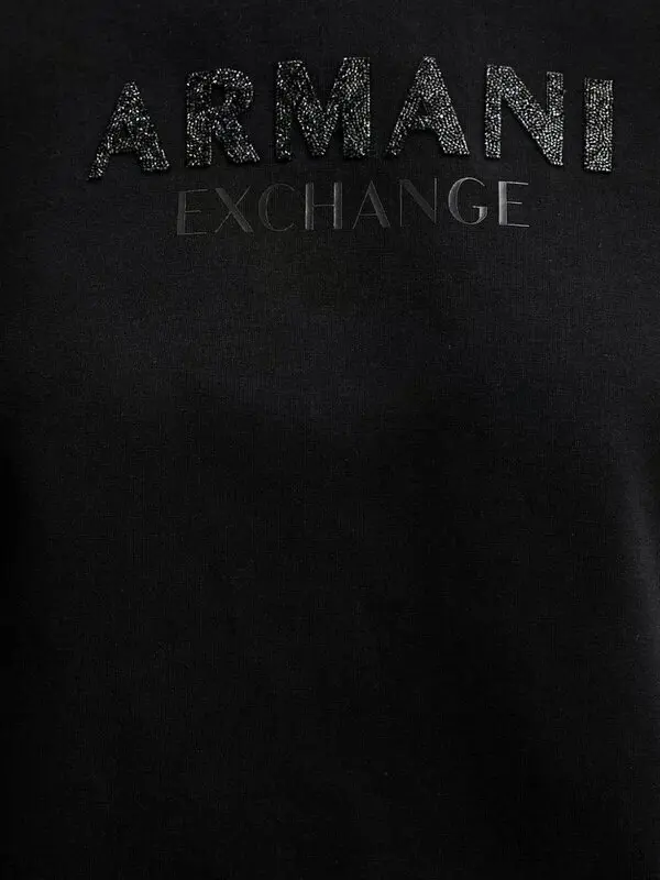 Armani Exchange Rhinestone Logo Sweatshirt