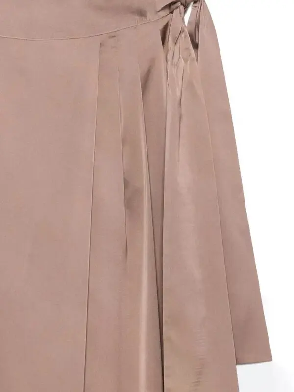 D.exterior Brown Satin Wrap Trousers