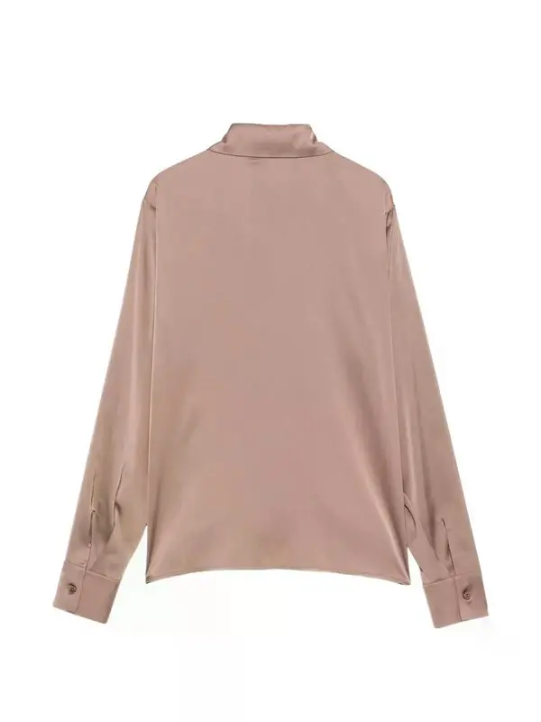 D.exterior Brown Satin Button-up Shirt