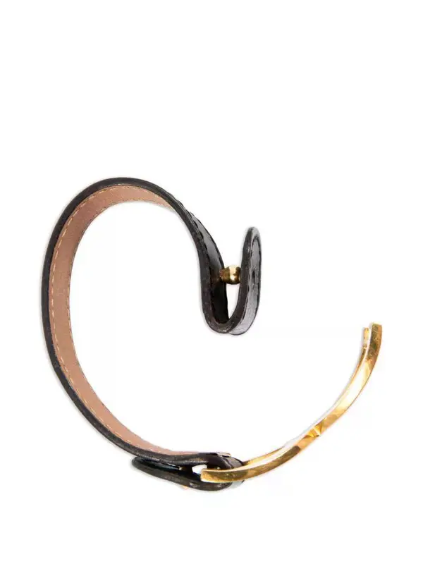 Hermès Leather Infinity Plaque Bracelet