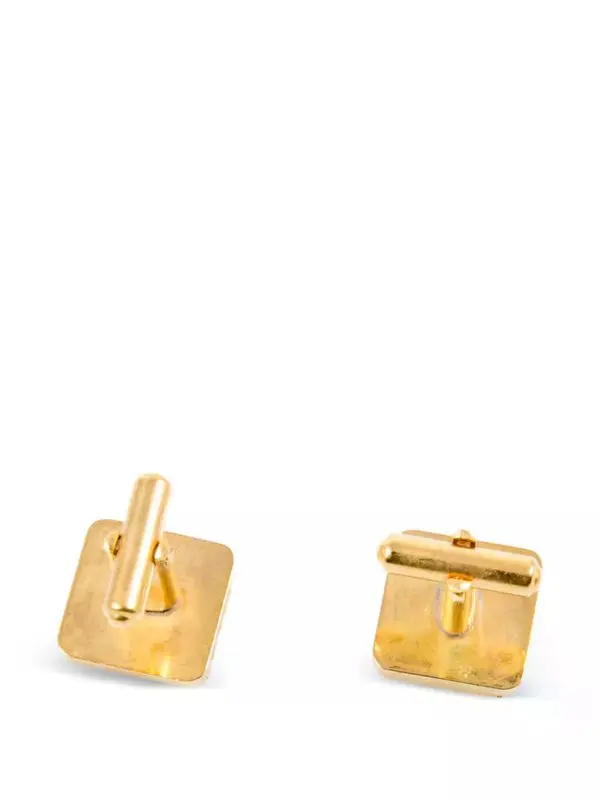 Saint Laurent 1990s Cassandre-logo Square Cuff-links