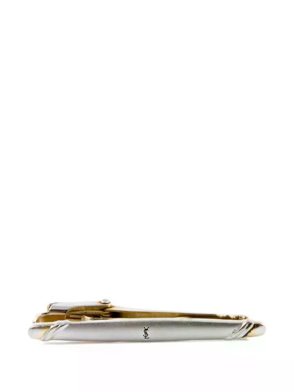 Saint Laurent Cassandre Logo Tie Clip - Silver