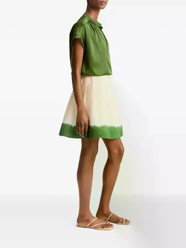 Vince Dip-dye Pleated Mini Skirt - Neutrals