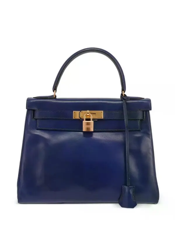 Hermès 1987 28 Kelly Handbag - Blue