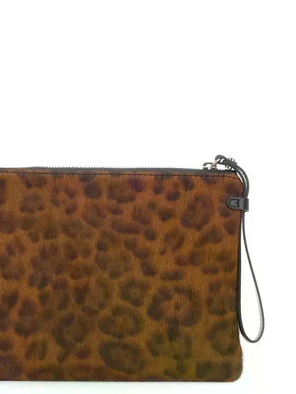GIANNI CHIARINI Hermy Animalier-print Clutch Bag - Brown