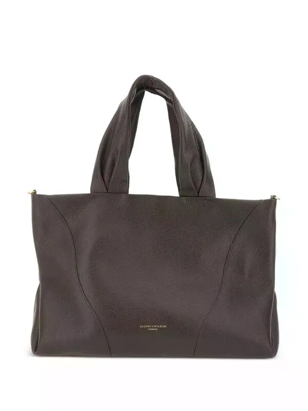 GIANNI CHIARINI Suria Grained-leather Tote Bag - Brown