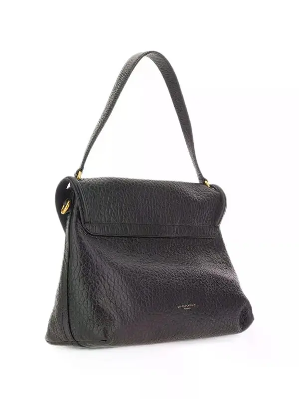 GIANNI CHIARINI Bea Grain Leather Shoulder Bag - Black