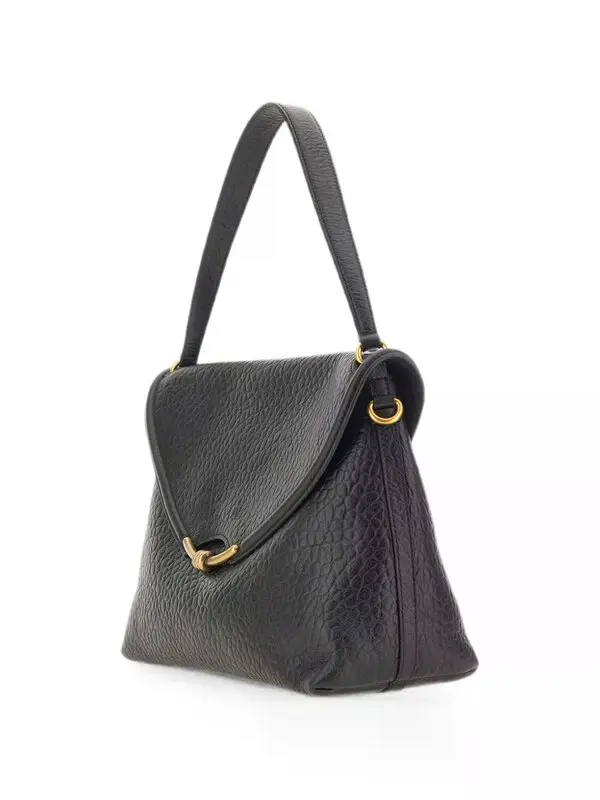 GIANNI CHIARINI Bea Grain Leather Shoulder Bag - Black