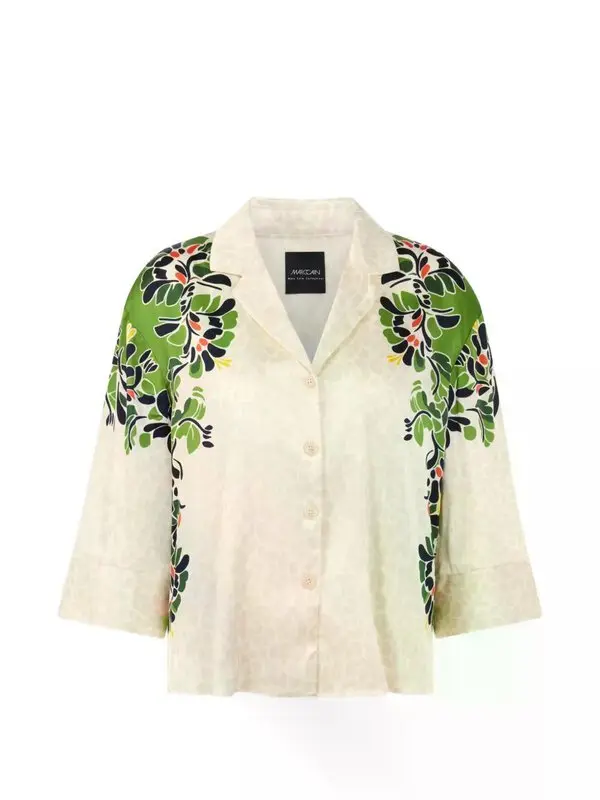 MARCCAIN Floral Leopard Print Blouse