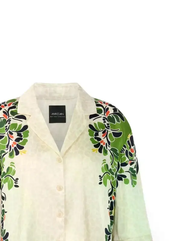 MARCCAIN Floral Leopard Print Blouse