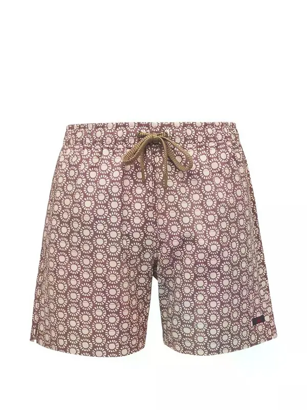 Faherty Brand Geometric Print Swim Shorts