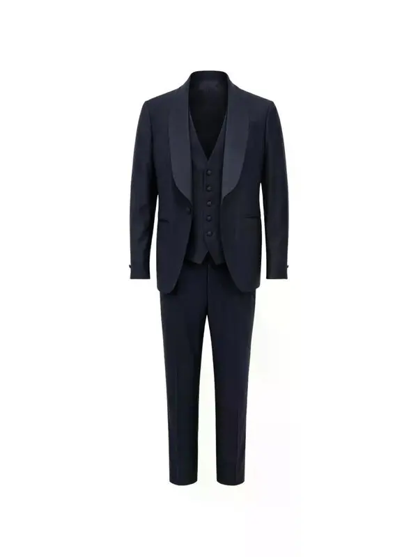 FRANZESE COLLECTION Shawl-collar Three-piece Suit
