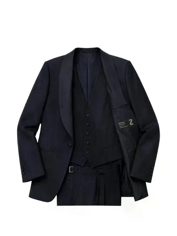 FRANZESE COLLECTION Shawl-collar Three-piece Suit