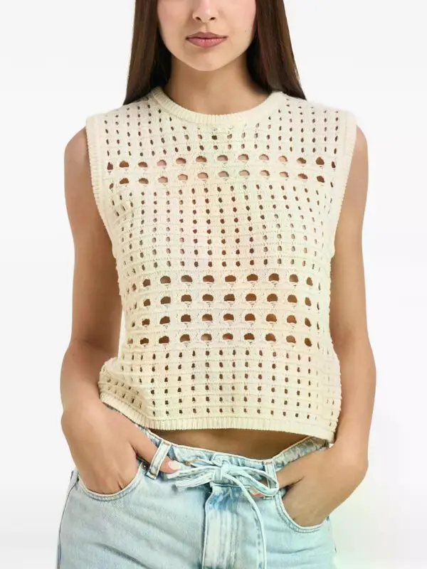 Liu Jo Perforated Sleeveless Sweater
