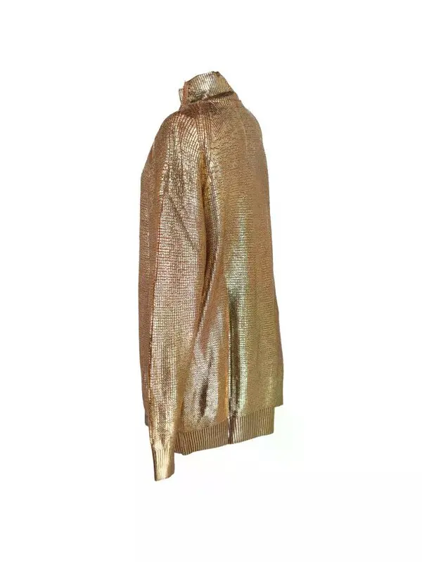 Gianfranco Ferre 1993 High-neck Metallic Sweater