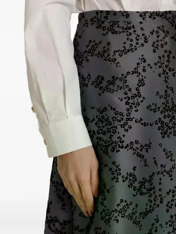 Alberta Ferretti A-line Midi Skirt With Floral Print