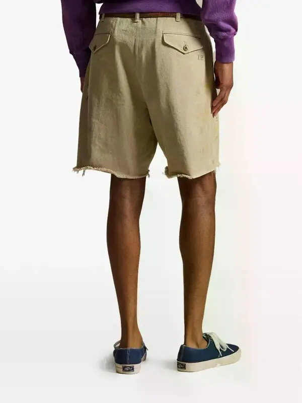 Polo Ralph Lauren Frayed Hem Shorts With Graphic Print