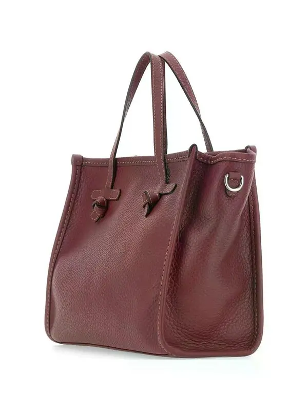 MARCELLA CLUB Medium Miss Marcella 32 Grain Leather Tote Bag - Red