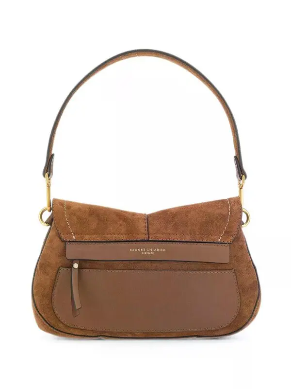 GIANNI CHIARINI Helena Round Suede Tote Bag - Brown