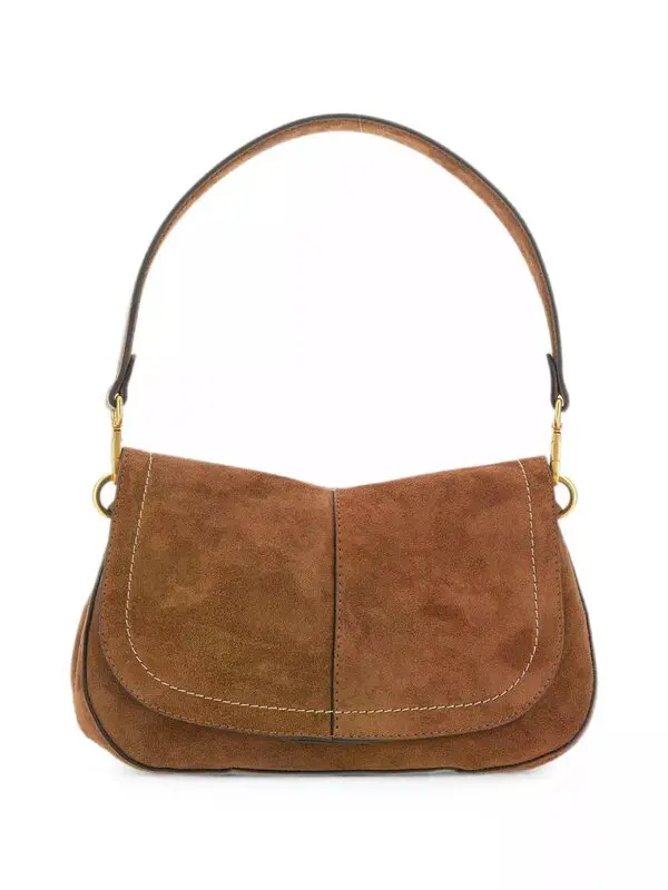 GIANNI CHIARINI Helena Round Suede Tote Bag - Brown