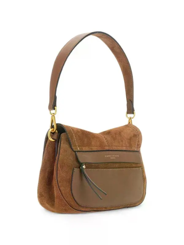 GIANNI CHIARINI Helena Round Suede Tote Bag - Brown