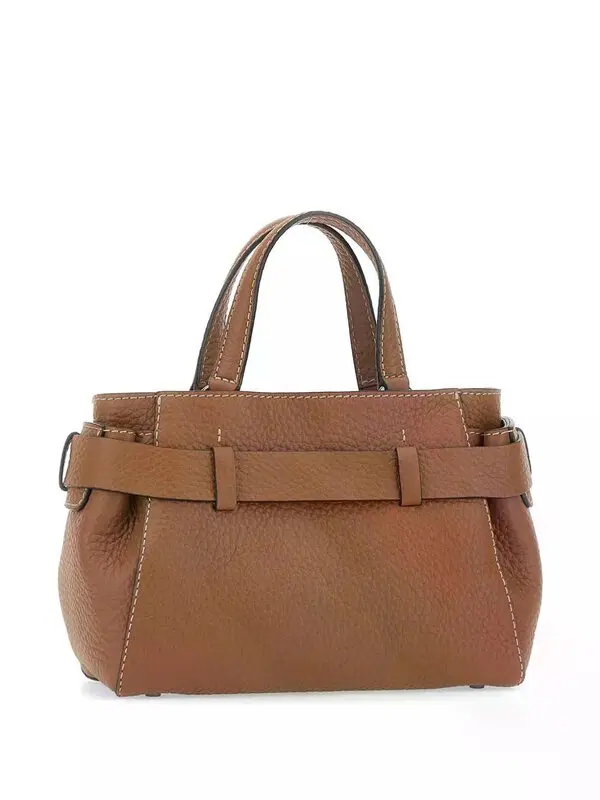 GIANNI CHIARINI Miranda Knotted Leather Tote Bag - Brown