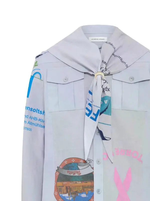 MARINE SERRE Scout Patchwork Shirt