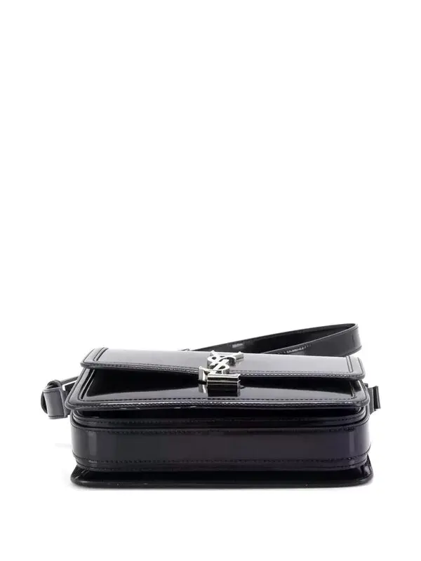 Saint Laurent Solferino Patent Medium Shoulder Bag - Black