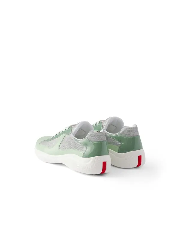 Prada America's Cup Sneakers In Patent Leather And Technical Fabric