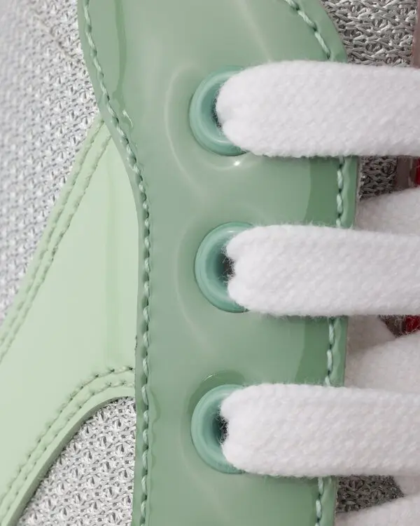 Prada America's Cup Sneakers In Patent Leather And Technical Fabric